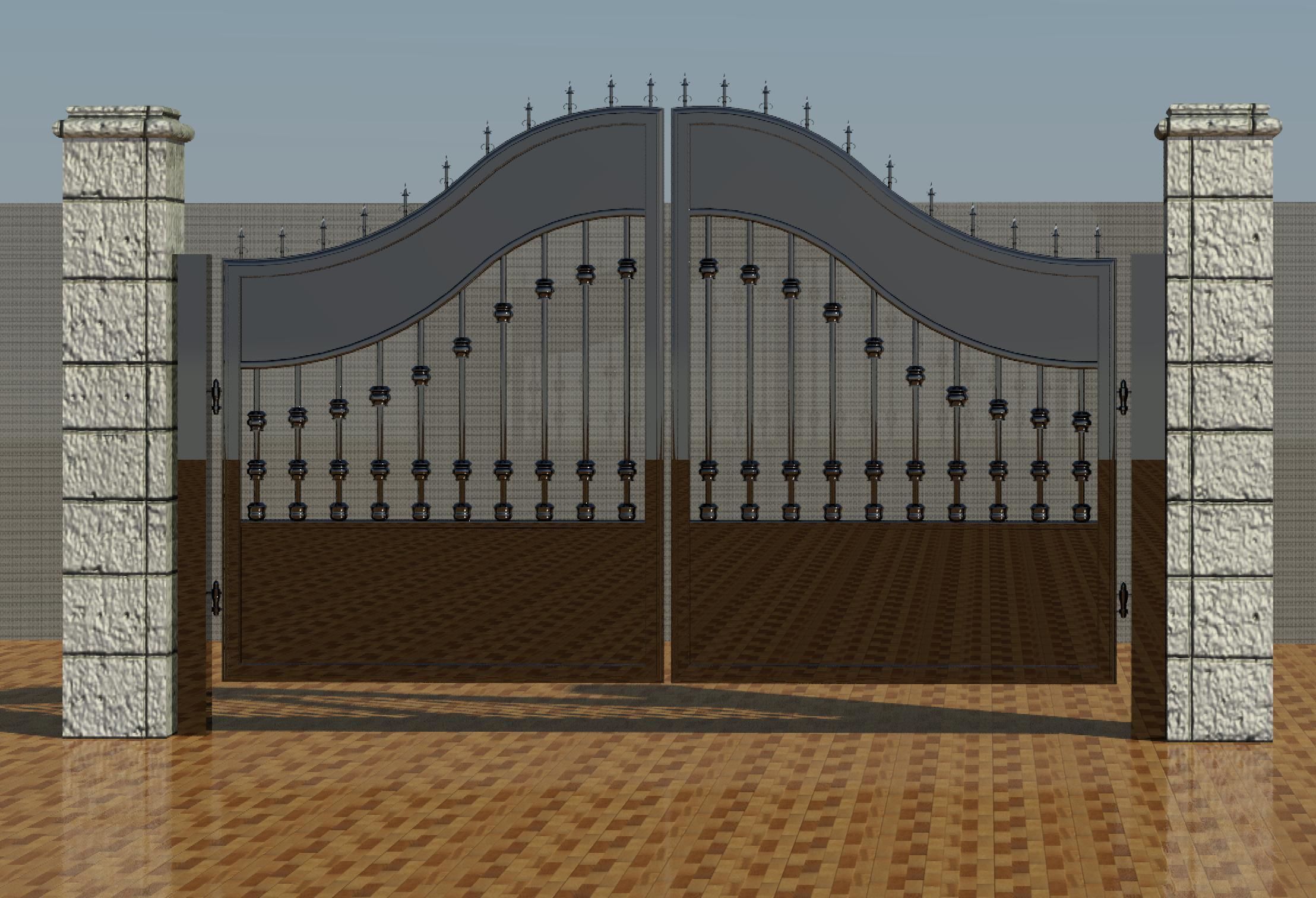 Main Gate Revit Family Collection 3D model | CGTrader
