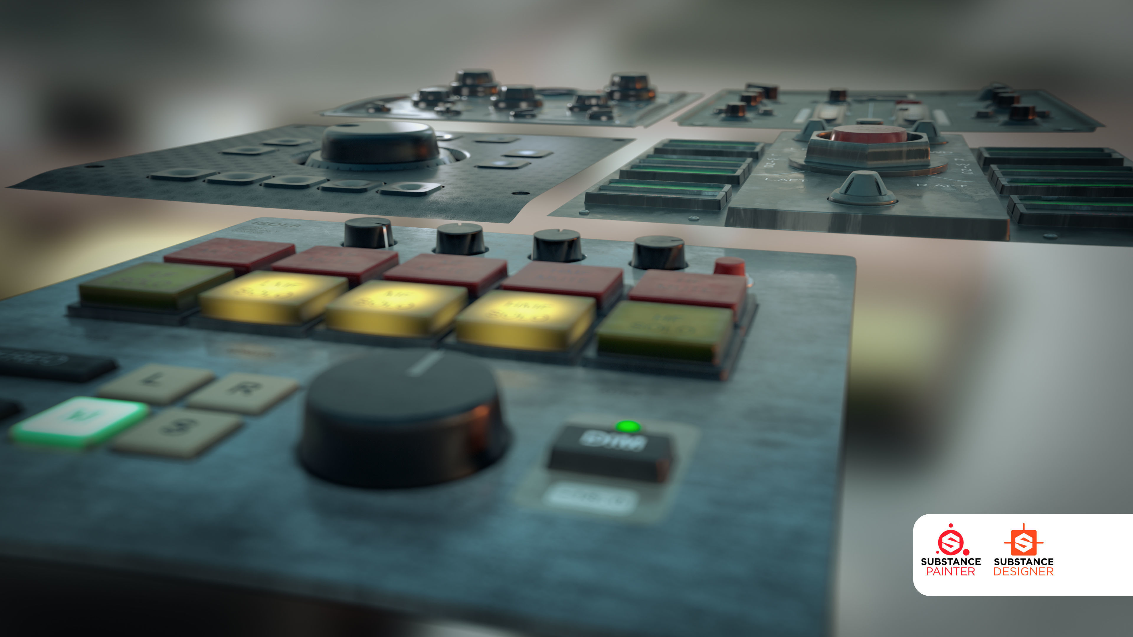 Texture 5 Control Panel Material VR / AR / low-poly | CGTrader