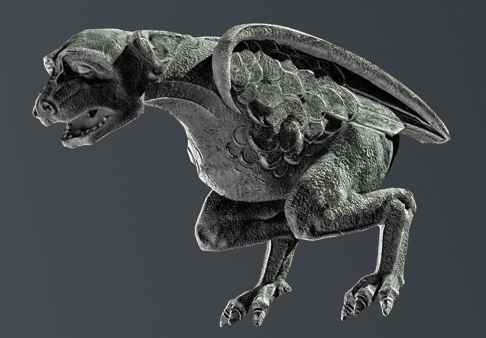 3D model Waterspout Gargoyle Simargl VR / AR / low-poly | CGTrader