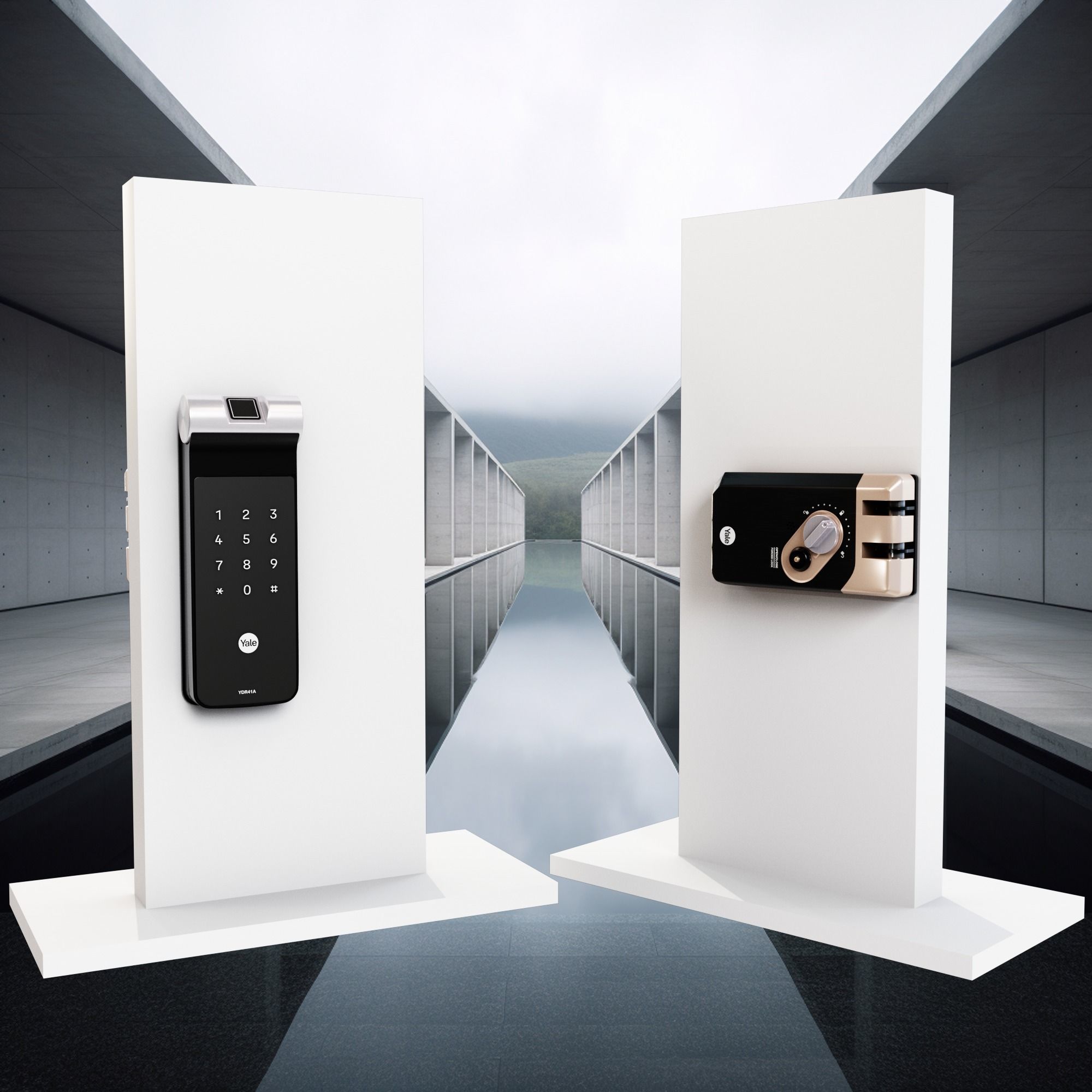 3D model Large Digital Door Lock 3D model YDR 41A Low-poly 3D model VR ...