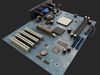 3D model pc motherboard agp blue circuit board lowpoly VR / AR / low ...