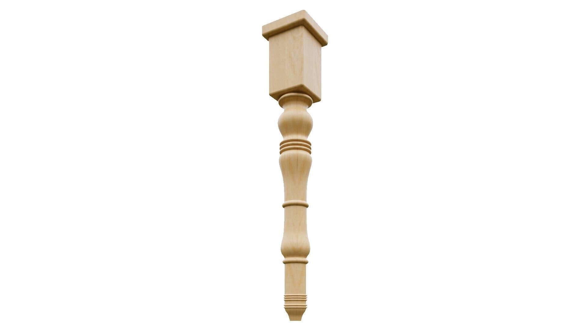 Wooden Furniture Leg free 3D model | CGTrader