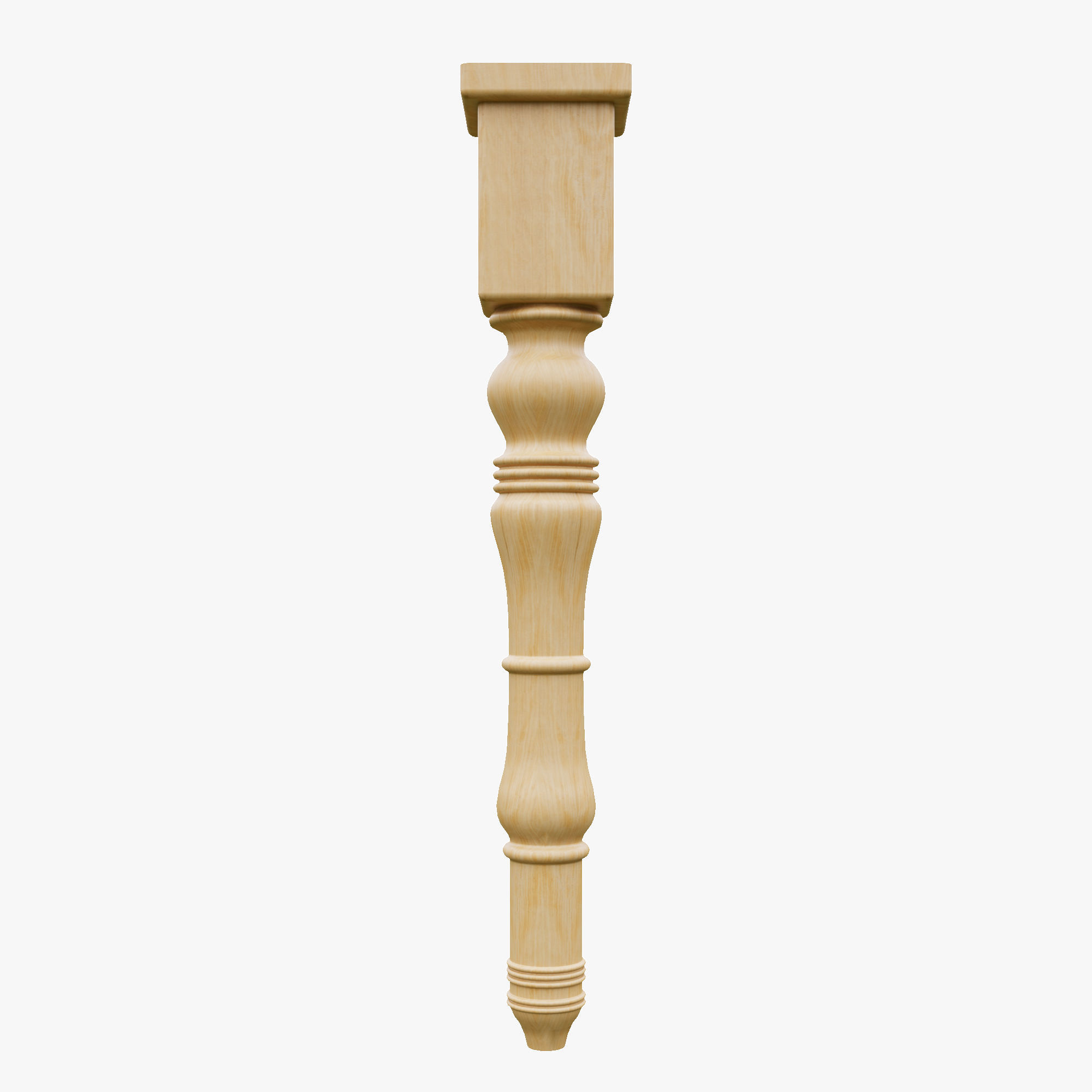 Wooden Furniture Leg free 3D model | CGTrader