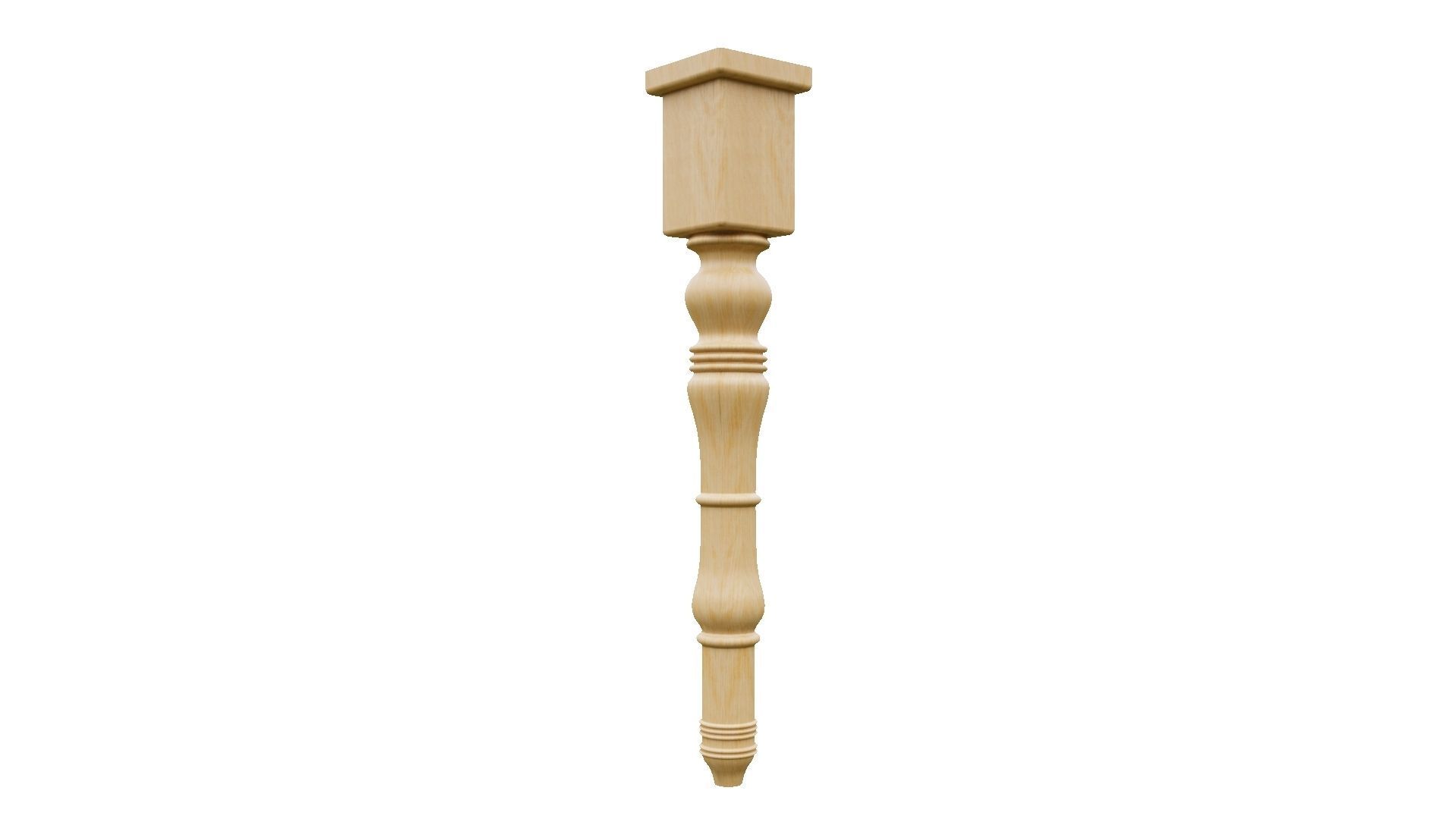 Wooden Furniture Leg free 3D model | CGTrader