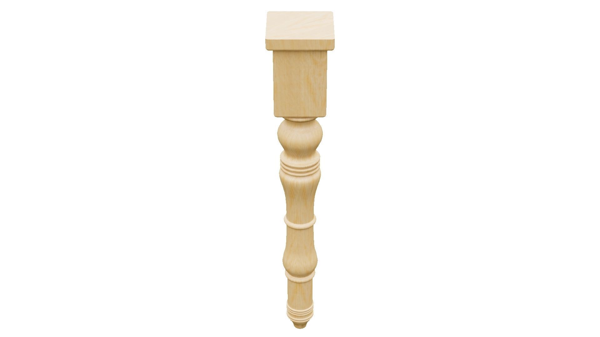 Wooden Furniture Leg free 3D model | CGTrader