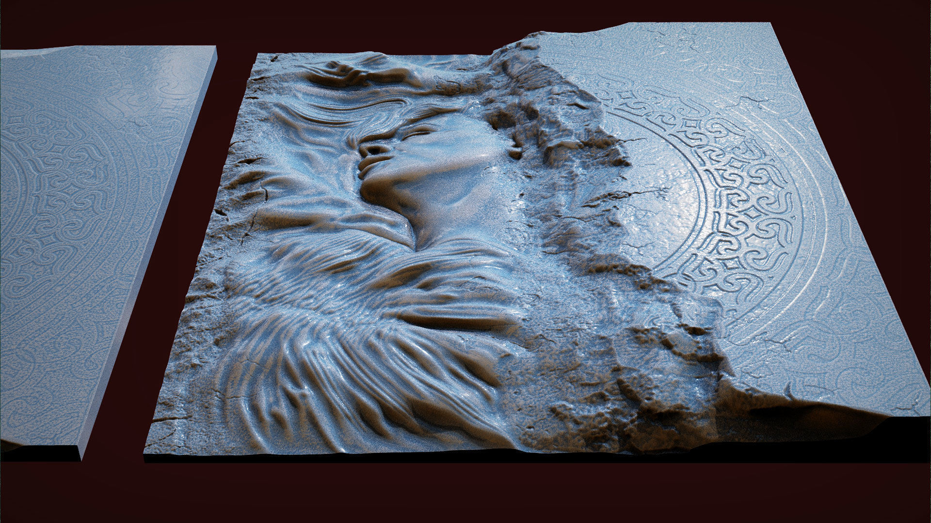 Woman Bas relief 3d wall panel 3D model 3D printable | CGTrader