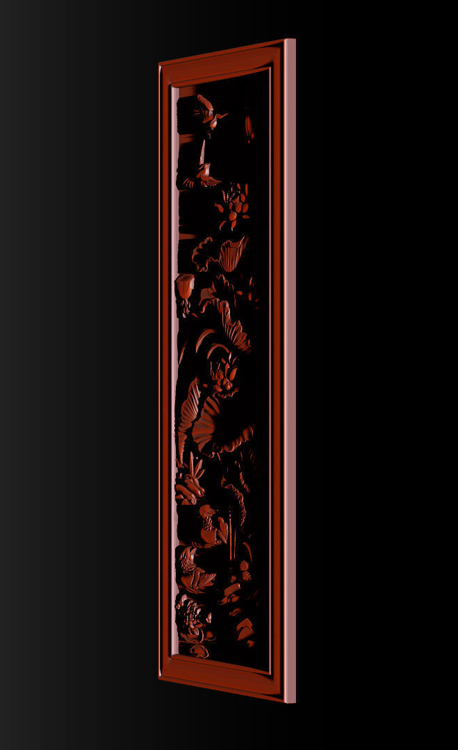 Lotus pattern relief design for CNC router 3D model 3D printable | CGTrader