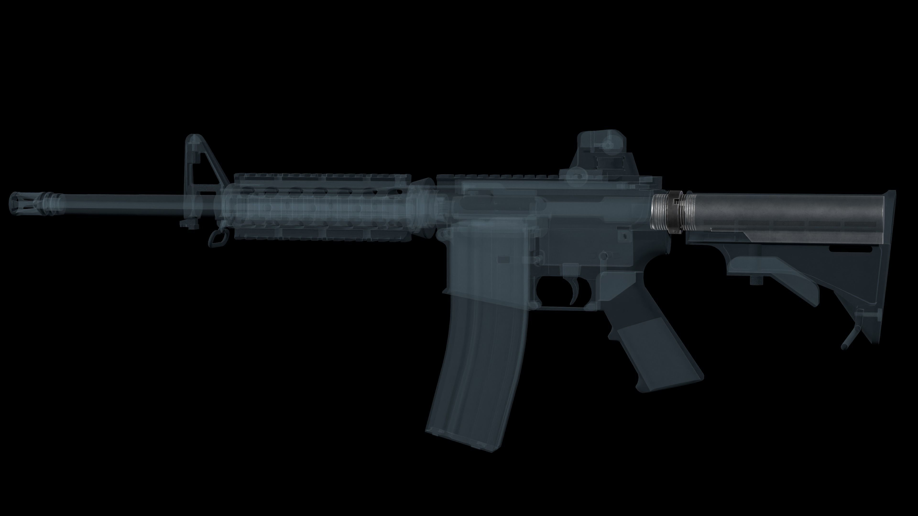 3D model AR 15 Buffer Tube VR / AR / low-poly | CGTrader