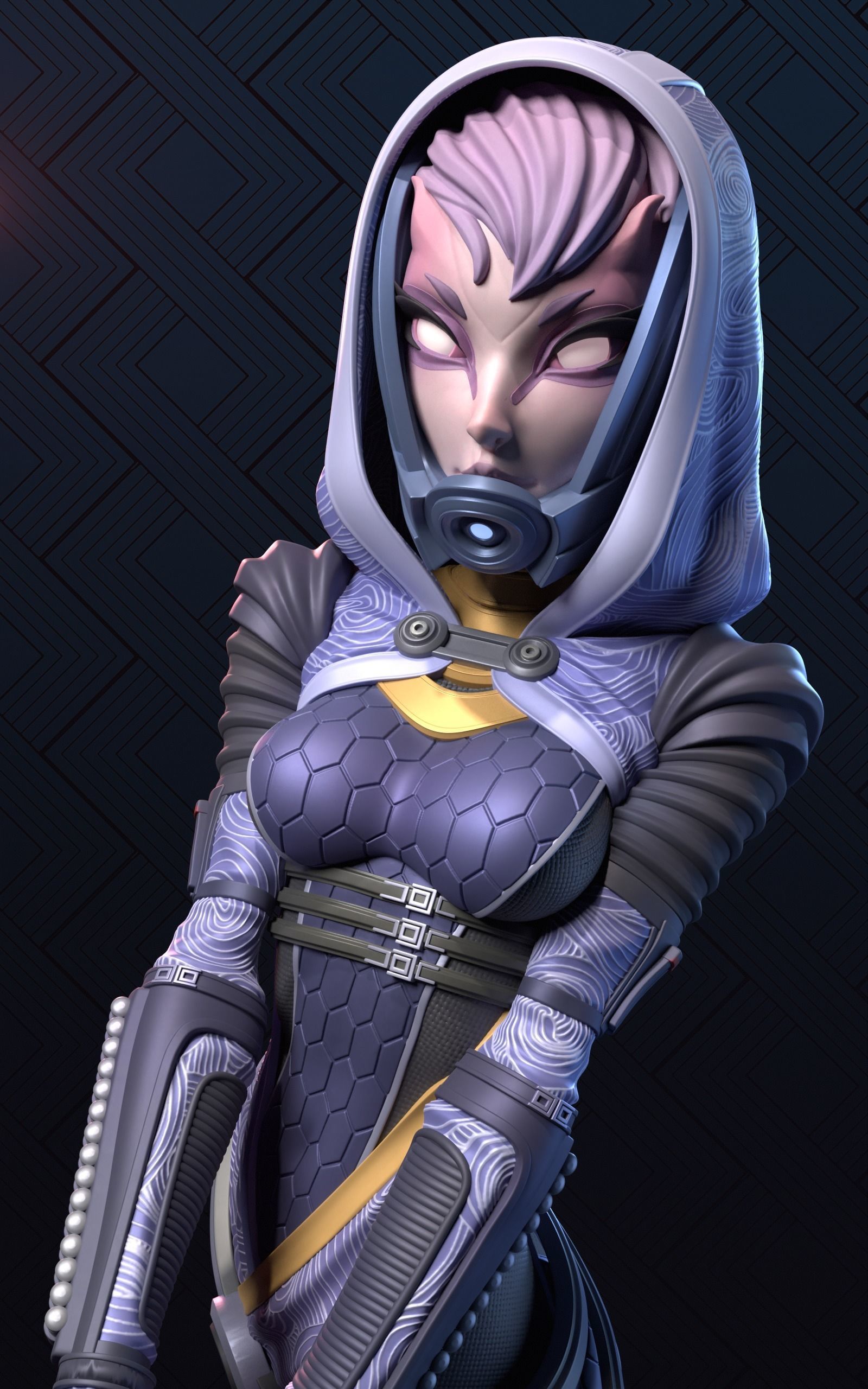 Talizorah Mass Effect Multi Versions Sfw Nsfw Stl 3d Model 3d Printable