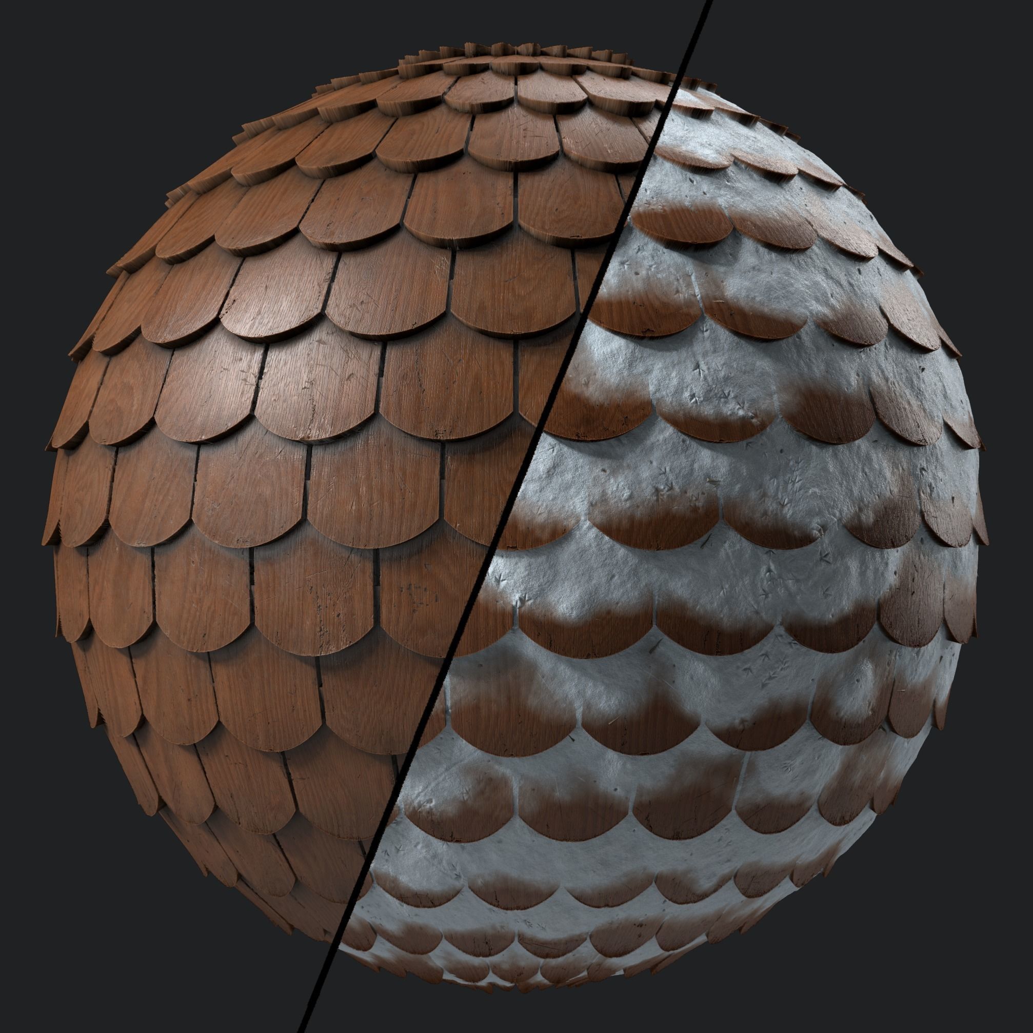 Texture Roof Tile Materials 81- Wooden Roofing By Sbsar Seamless Pbr VR ...