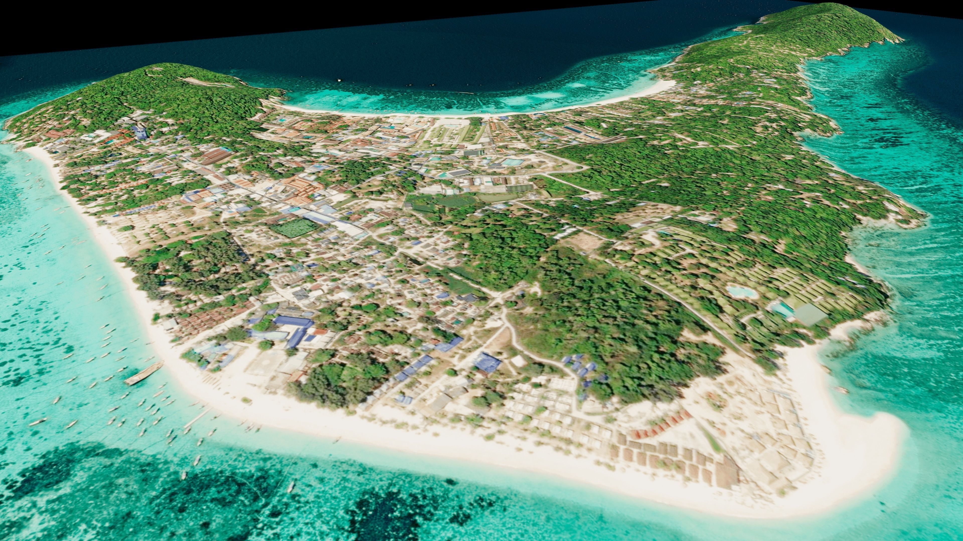 3D model Ko Lipe island with beautiful beaches 3d model terrain VR / AR ...