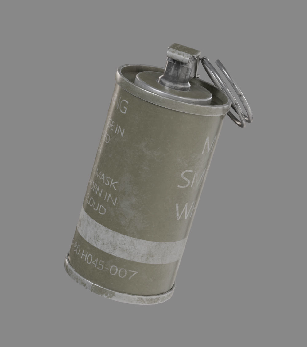 3D model Grenade M18 Colored Smoke low-poly 3d model VR / AR / low-poly ...