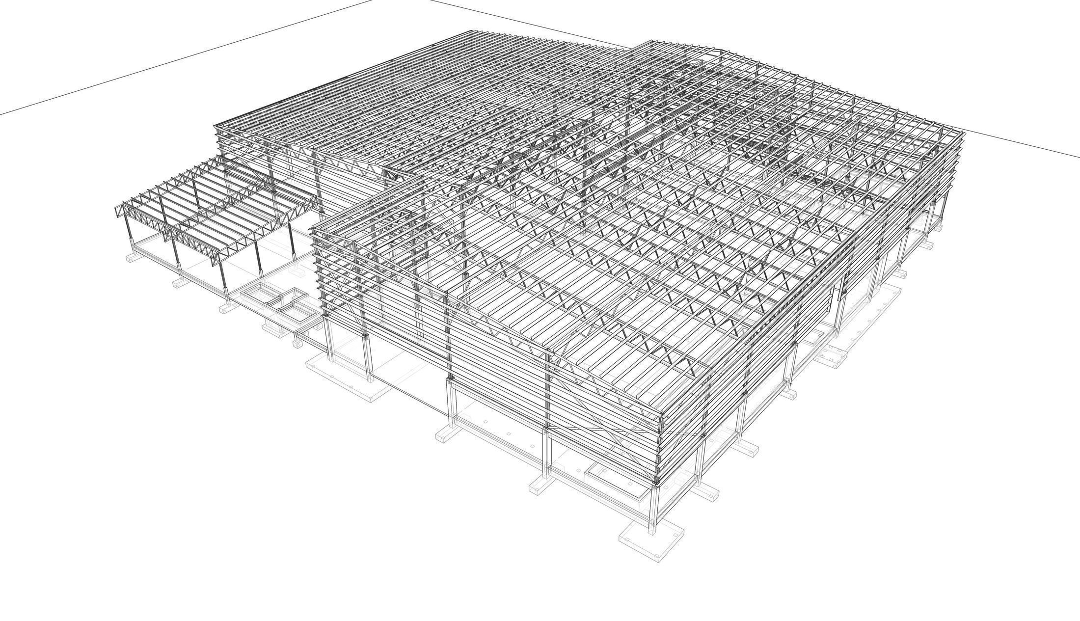 Warehouse structure 2318 3D model | CGTrader