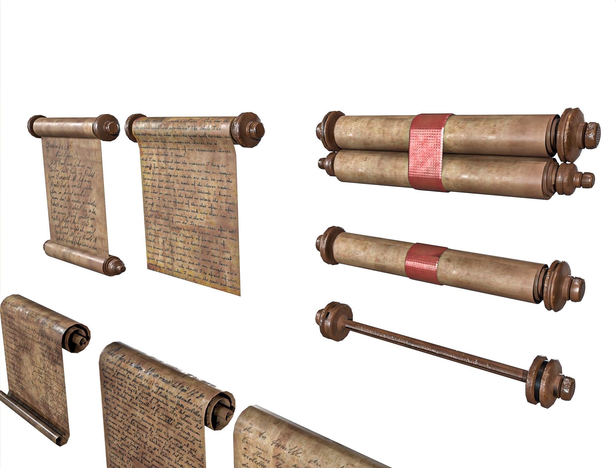 3D model Scrolls 20 Collection VR / AR / low-poly | CGTrader