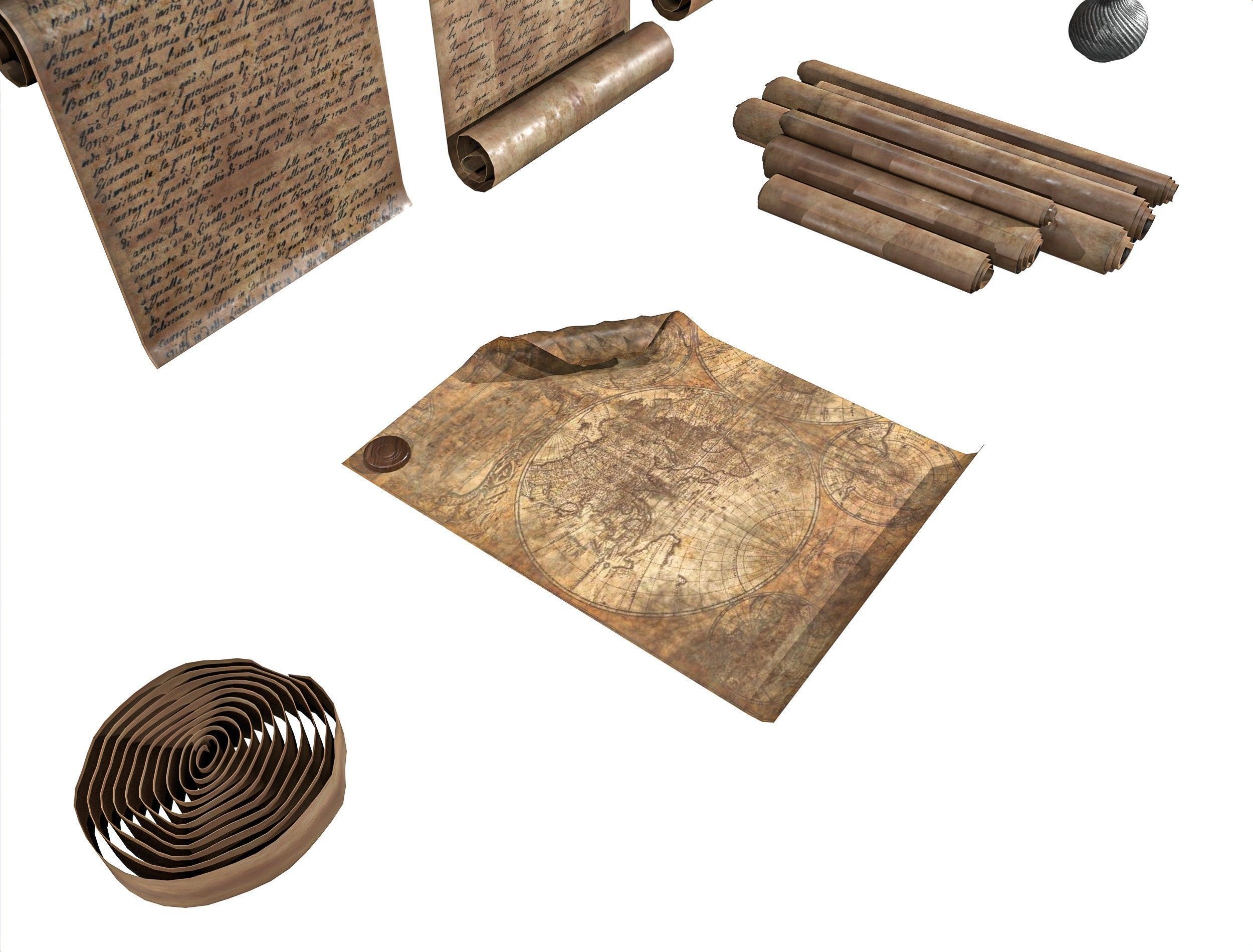 3D model Scrolls 20 Collection VR / AR / low-poly | CGTrader