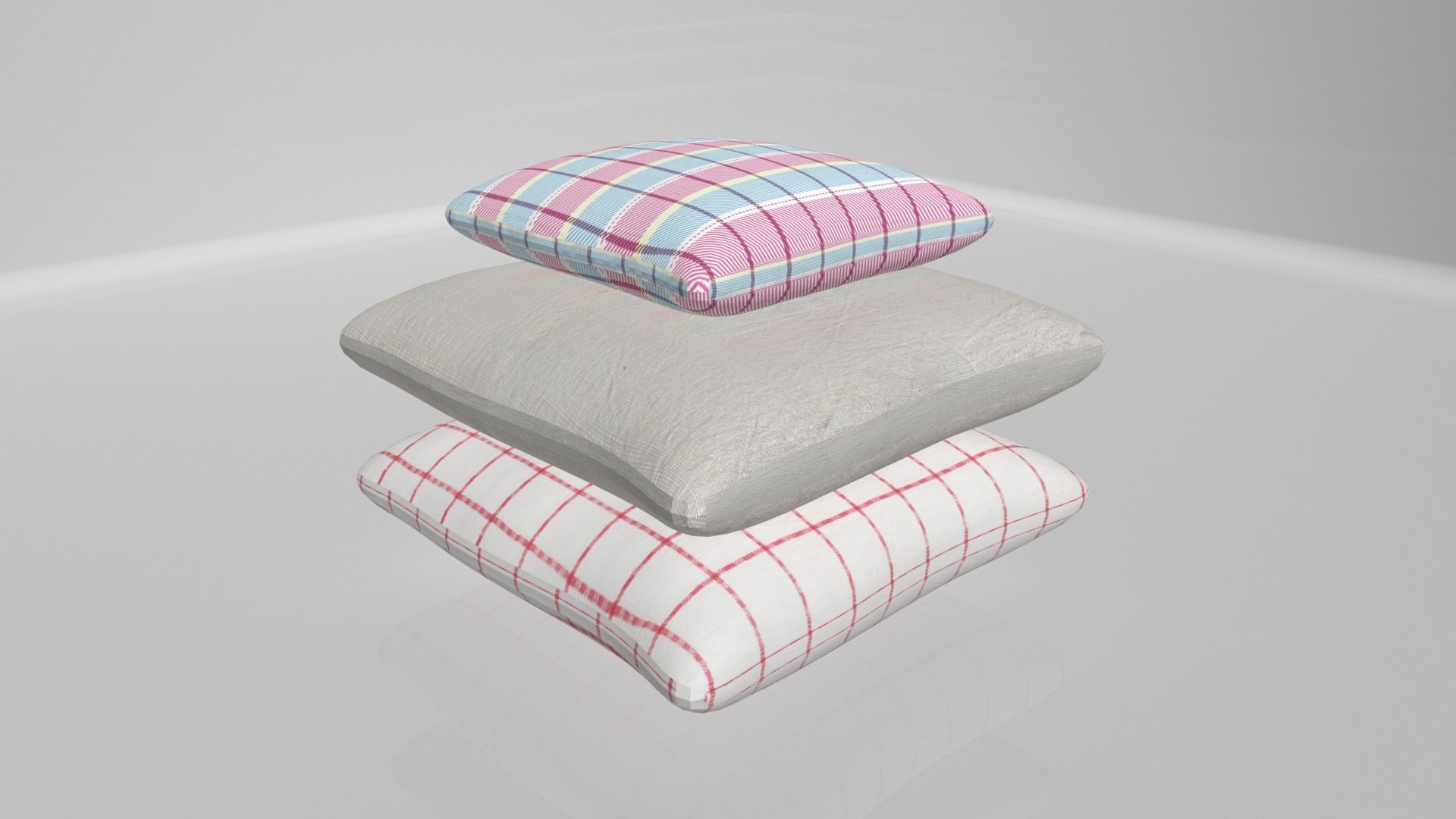 Three 3D pillows free 3D model | CGTrader