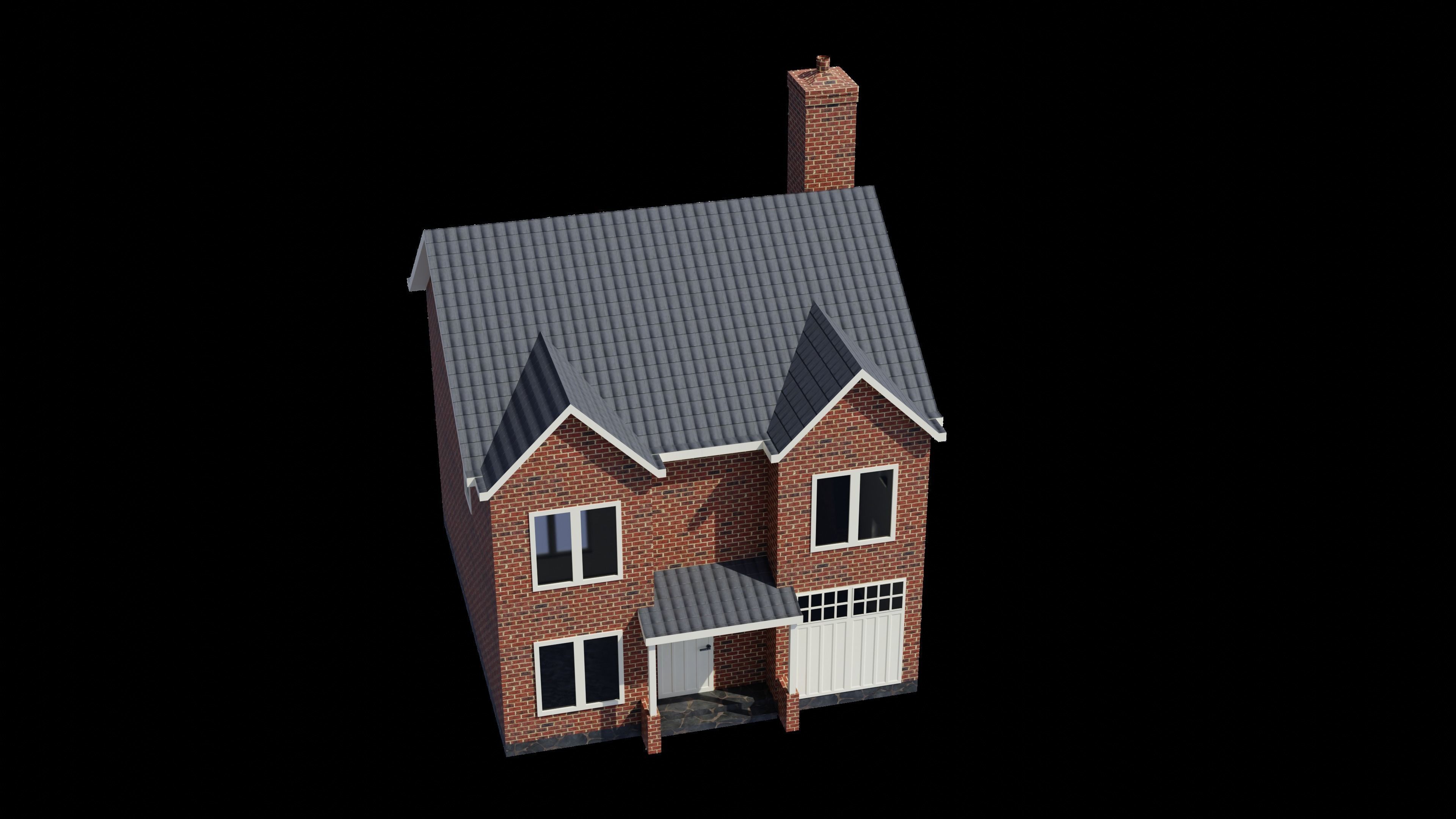 3D model British House Design 007 VR / AR / low-poly | CGTrader