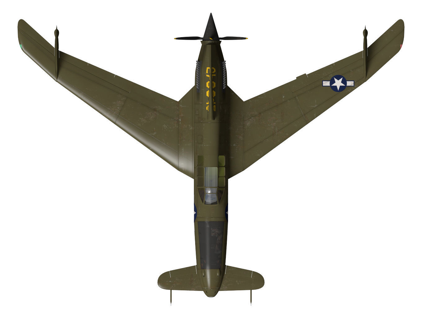 Curtiss Wright XP55 Ascender 3D model | CGTrader