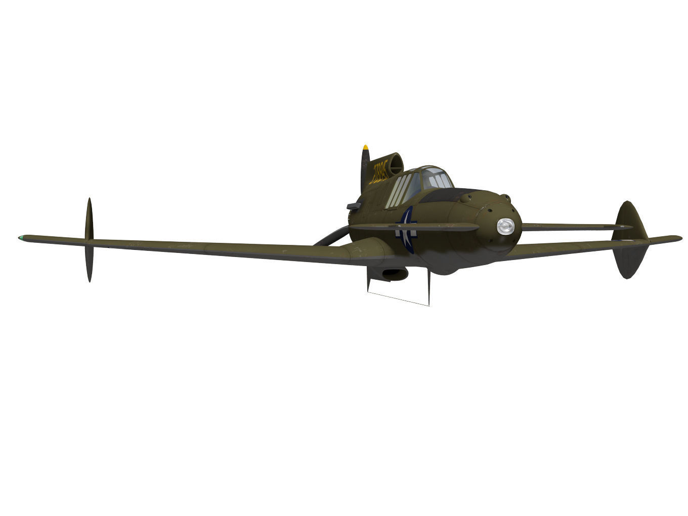 Curtiss Wright XP55 Ascender 3D model | CGTrader