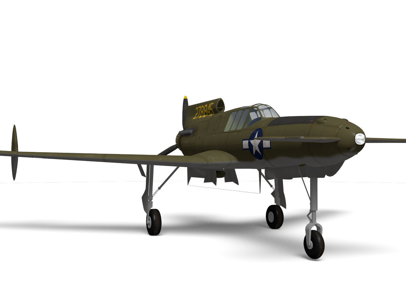 Curtiss Wright XP55 Ascender 3D model | CGTrader