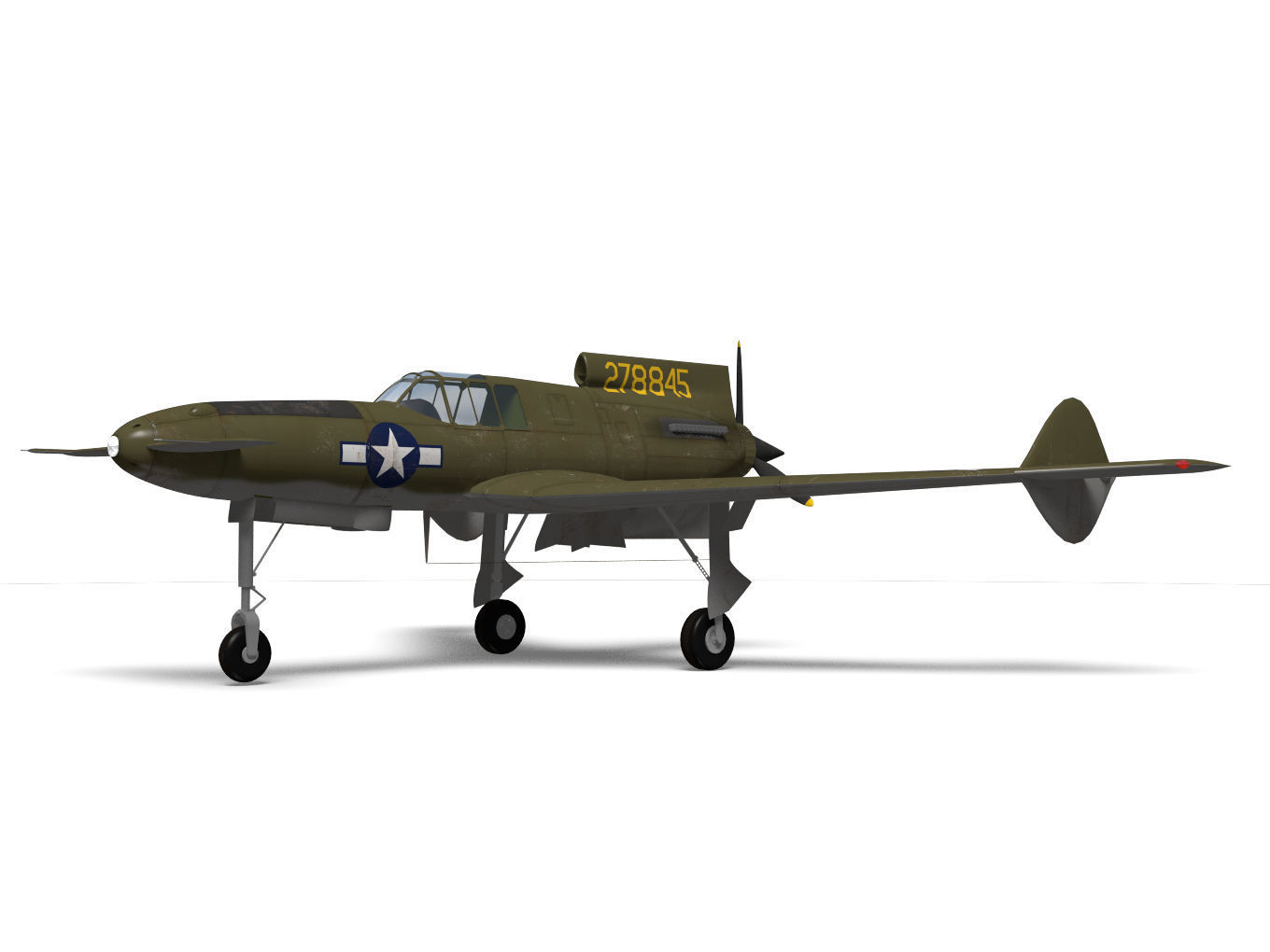 Curtiss Wright XP55 Ascender 3D model | CGTrader