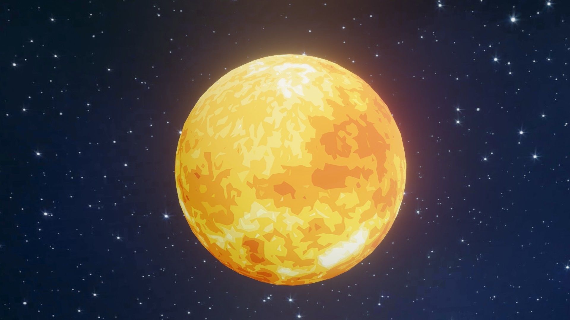 3D model Stylized Sun 3D Model 2k 4k 8k Textures VR / AR / low-poly ...
