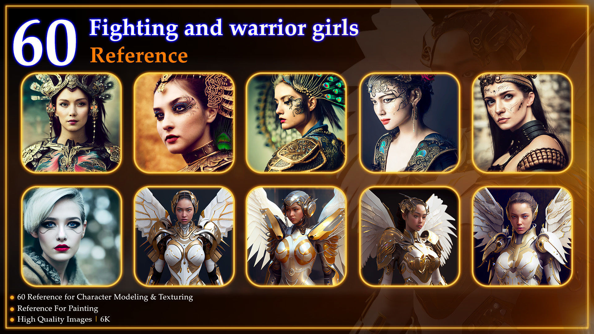 60 Fighting and warrior girls Reference - Resource Images 3D model | CGTrader