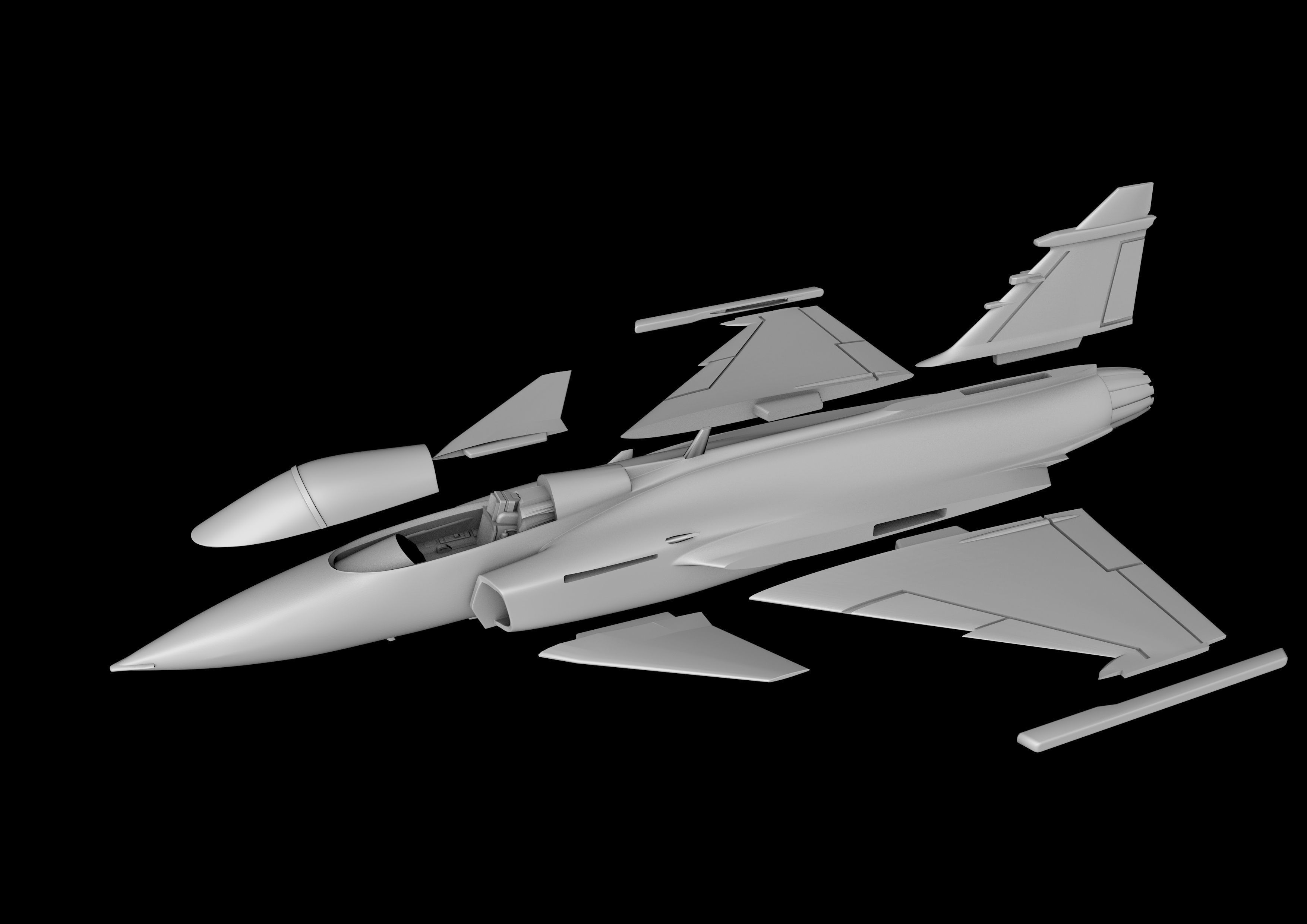 SAAB JAS GRIPEN 1-72 STL FILES OF 3D PRINT SCALE MODEL 3D model 3D ...