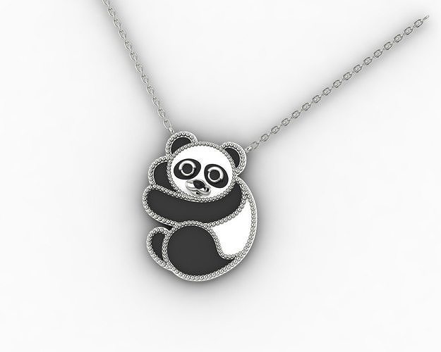 panda pendant 3D model 3D printable | CGTrader
