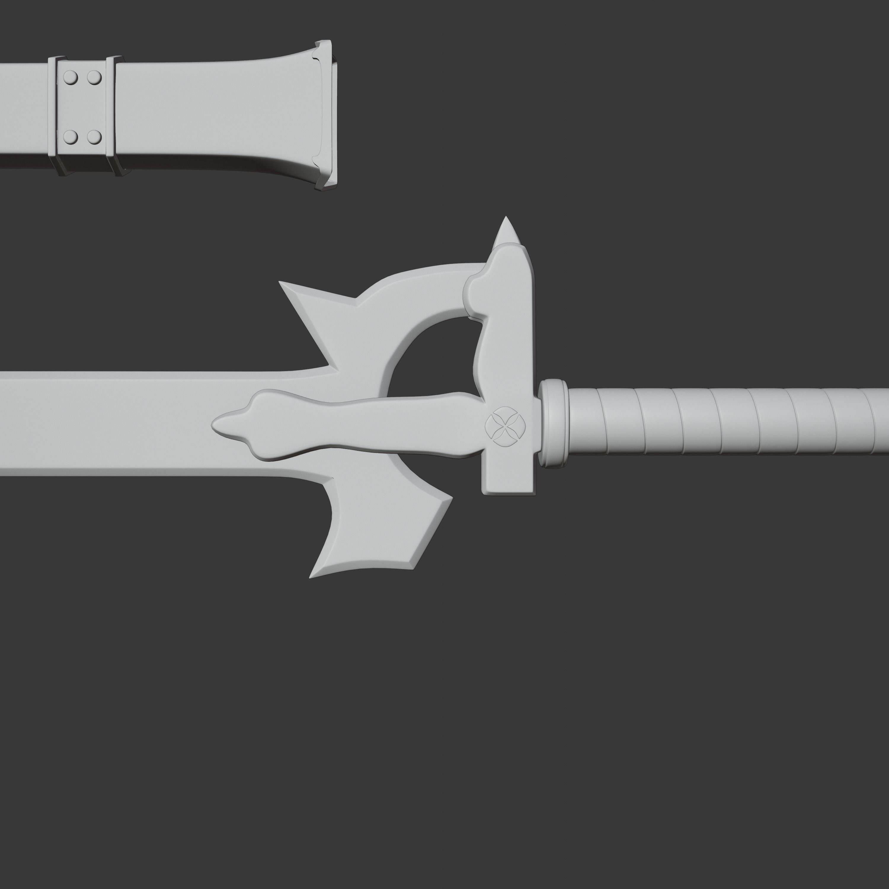 Elucidator Kirito Sword - SAO 3D model 3D printable | CGTrader