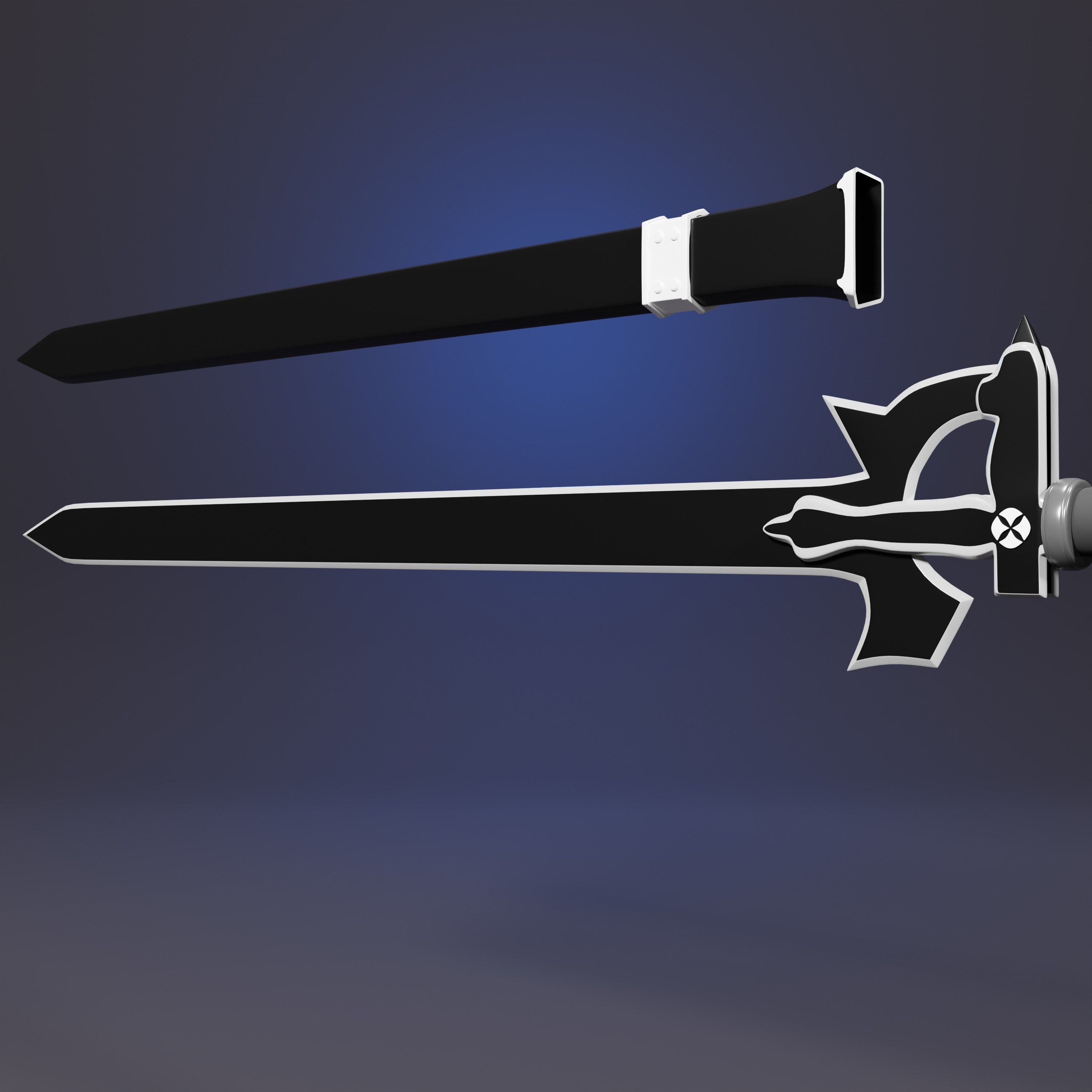 Elucidator Kirito Sword - SAO 3D model 3D printable | CGTrader