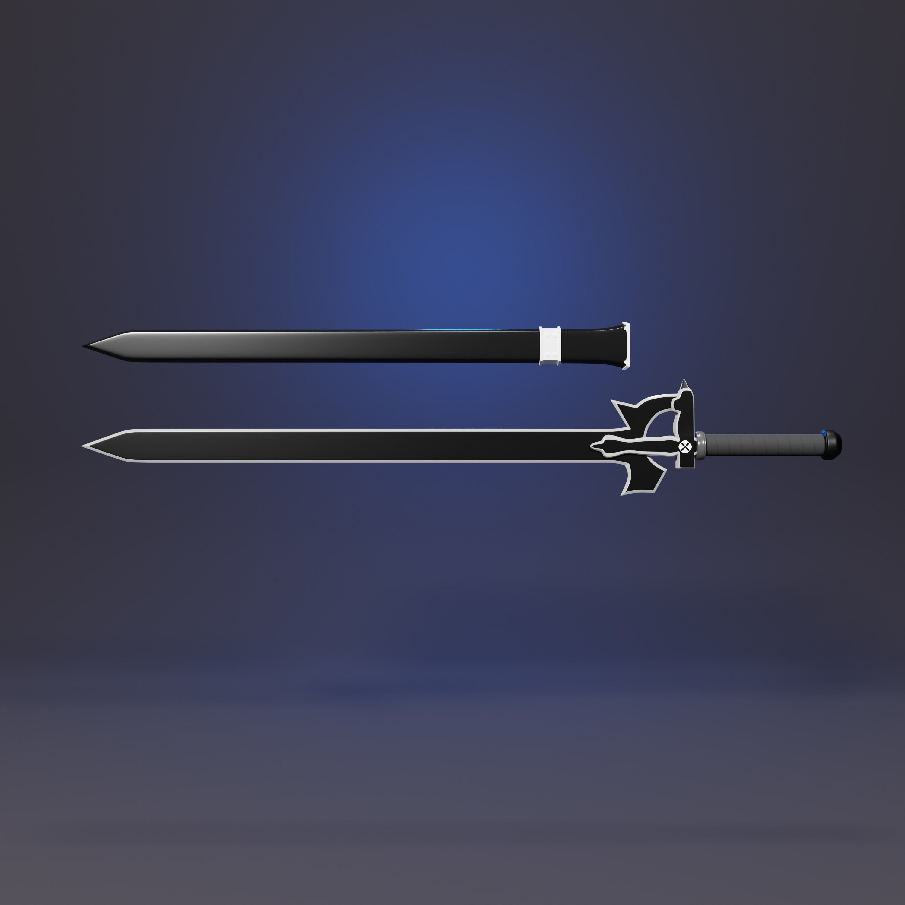 Elucidator Kirito Sword - SAO 3D model 3D printable | CGTrader
