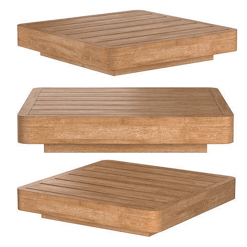 MAYA TEAK SQUARE SIDE TABLE 3D model | CGTrader