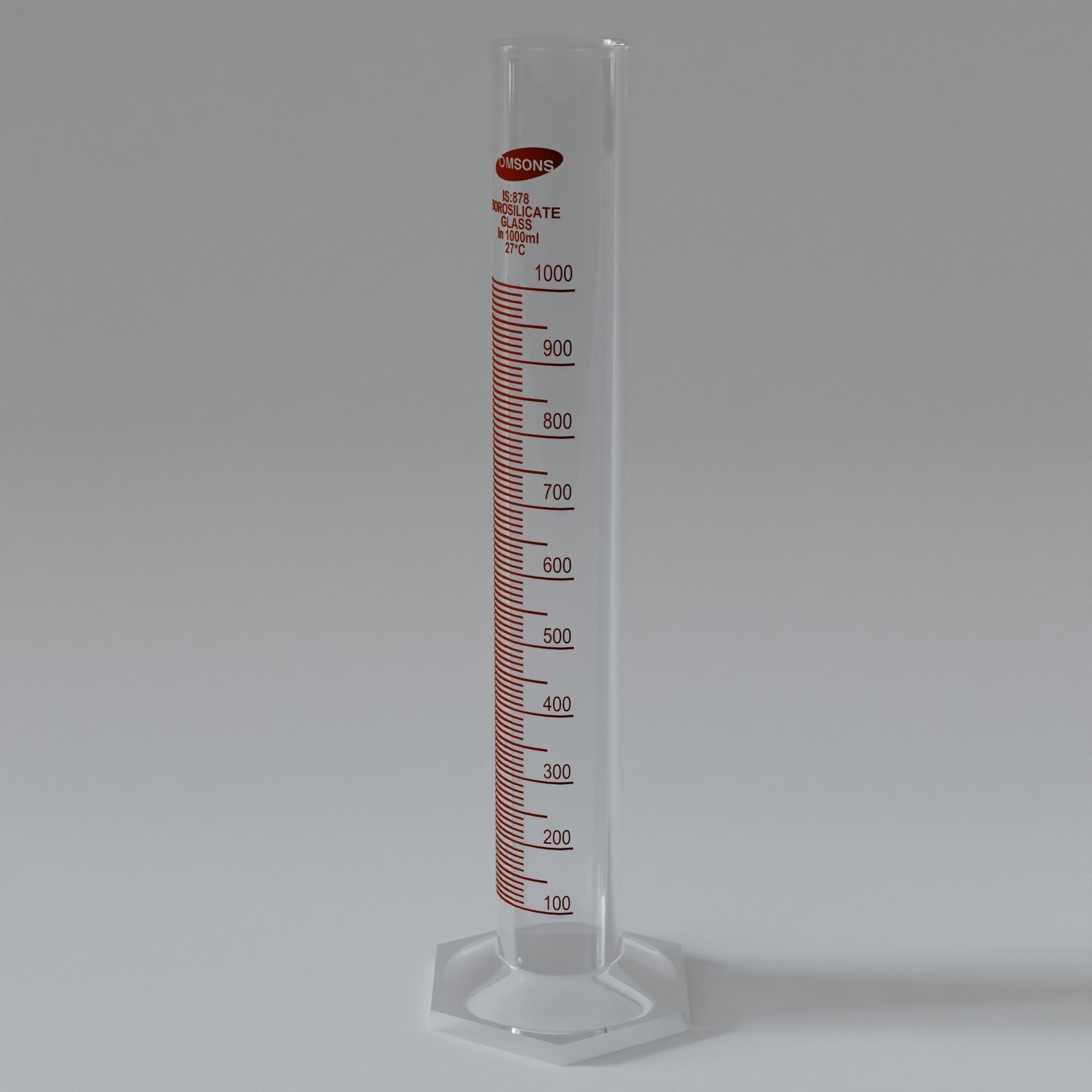 Measuring Cylinder 1000ml 3D model | CGTrader