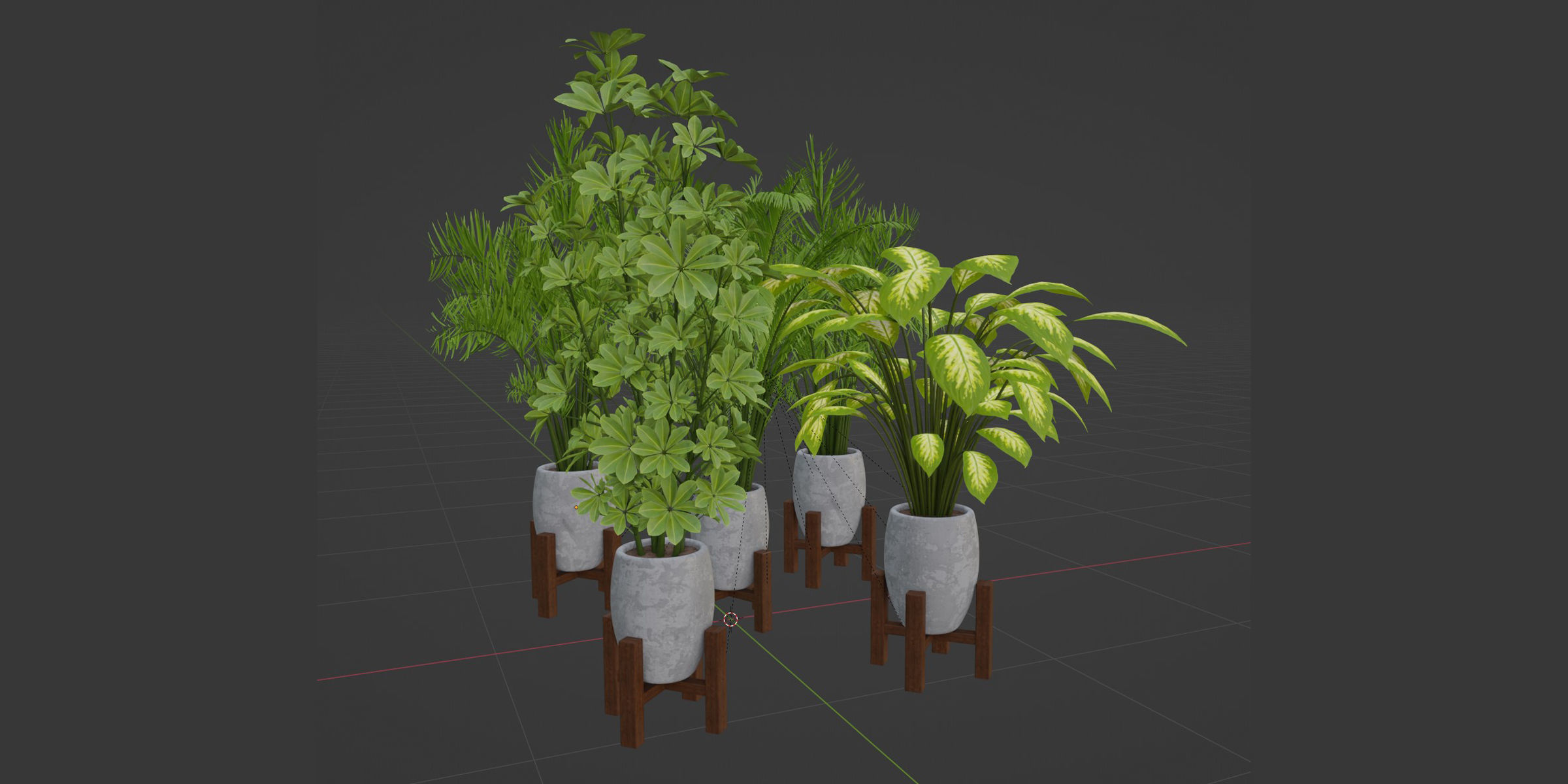 indoor plants collection vol 62-Blender 3D model | CGTrader
