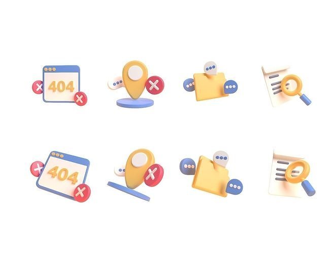Empty State 3D Icon pack 3D model | CGTrader