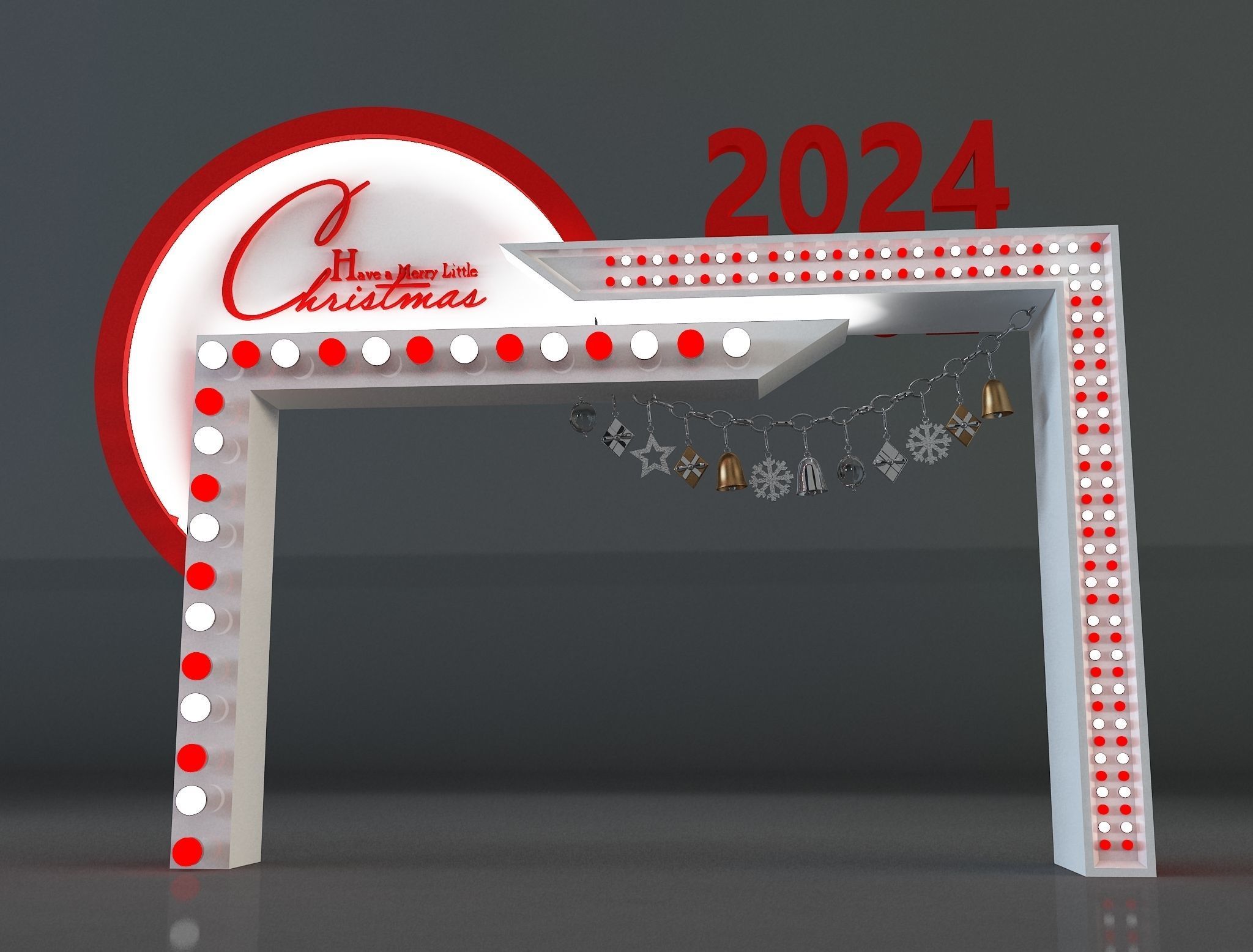 Gate Event Christmas a342 3D model | CGTrader