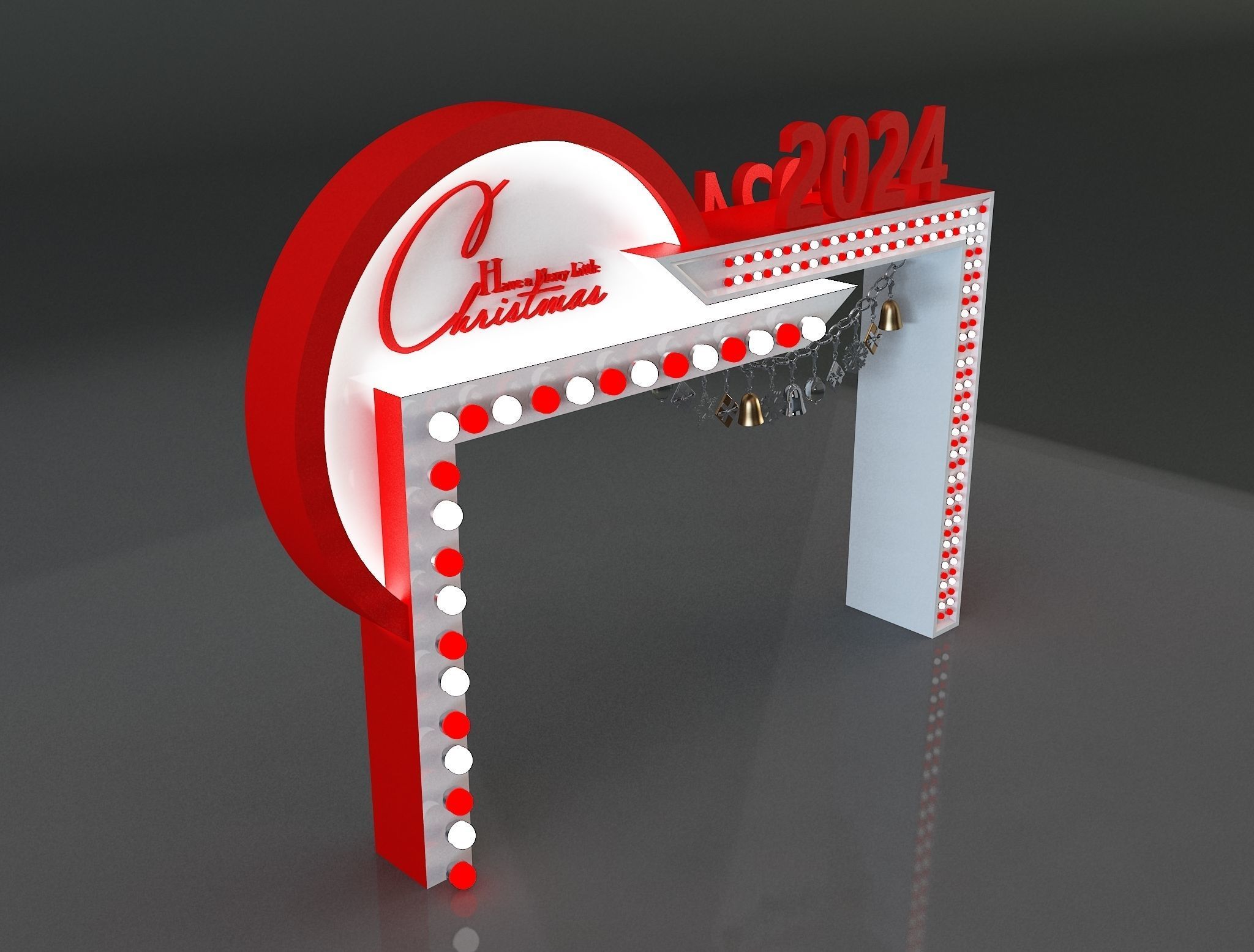 Gate Event Christmas a342 3D model | CGTrader