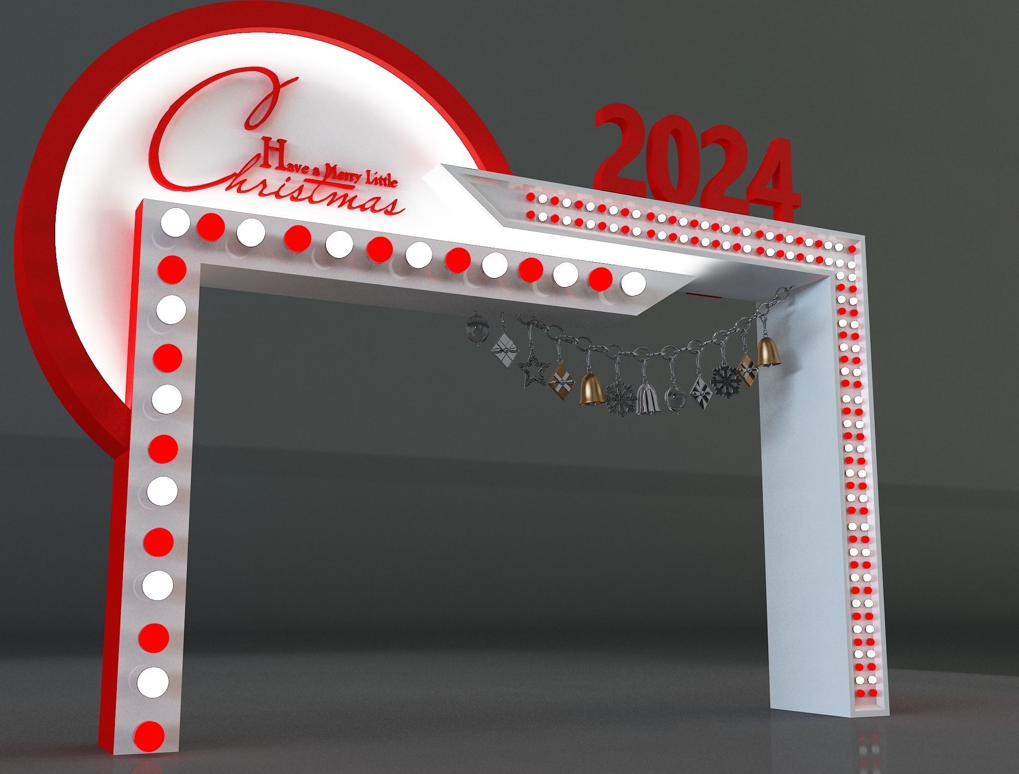 Gate Event Christmas a342 3D model | CGTrader