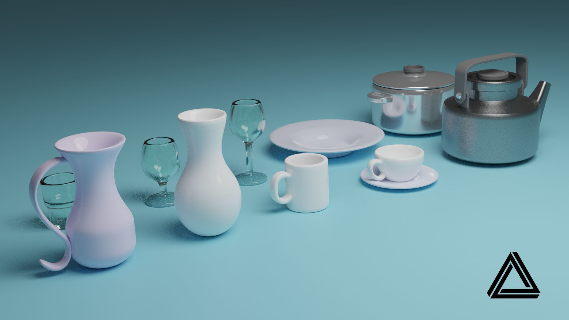 Cookware Set 3D model 3D model | CGTrader