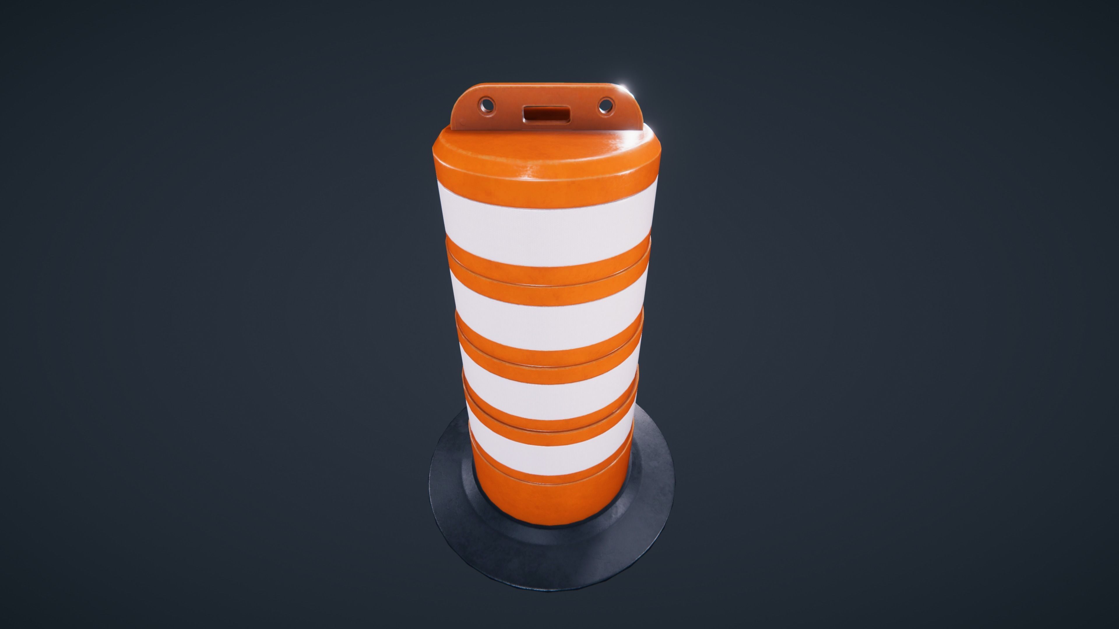 3D model Traffic Drum Barrel Orange VR / AR / low-poly | CGTrader