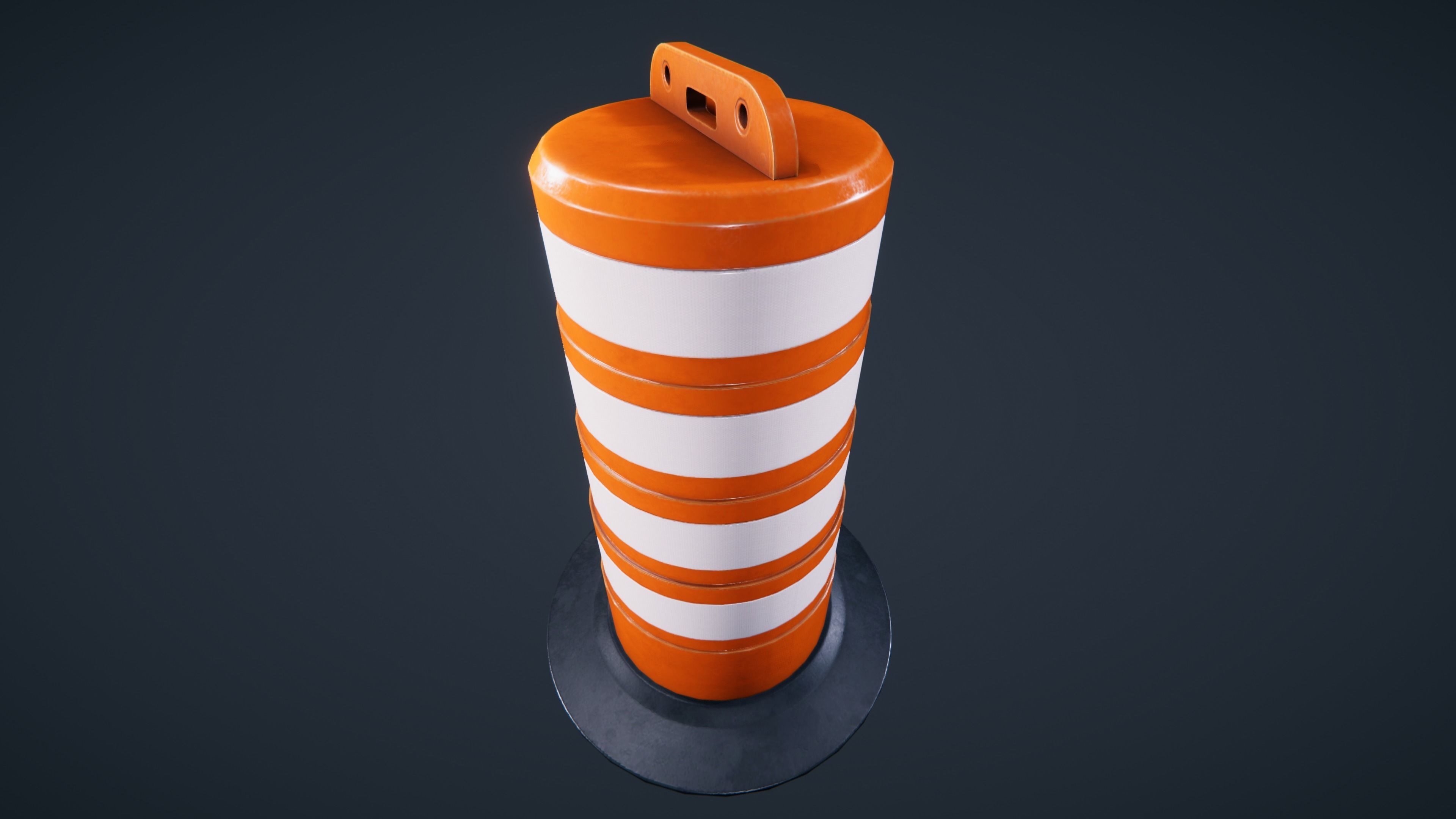 3D model Traffic Drum Barrel Orange VR / AR / low-poly | CGTrader