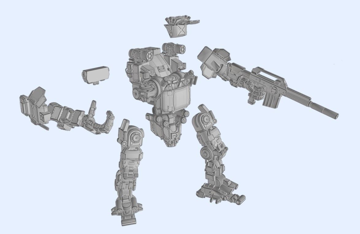 MECHA ROBOT FIGHTER model 1 3D model 3D printable | CGTrader