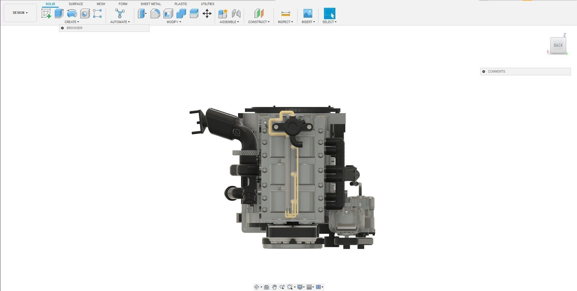 3 Cylinder Engine 3D model 3D printable | CGTrader