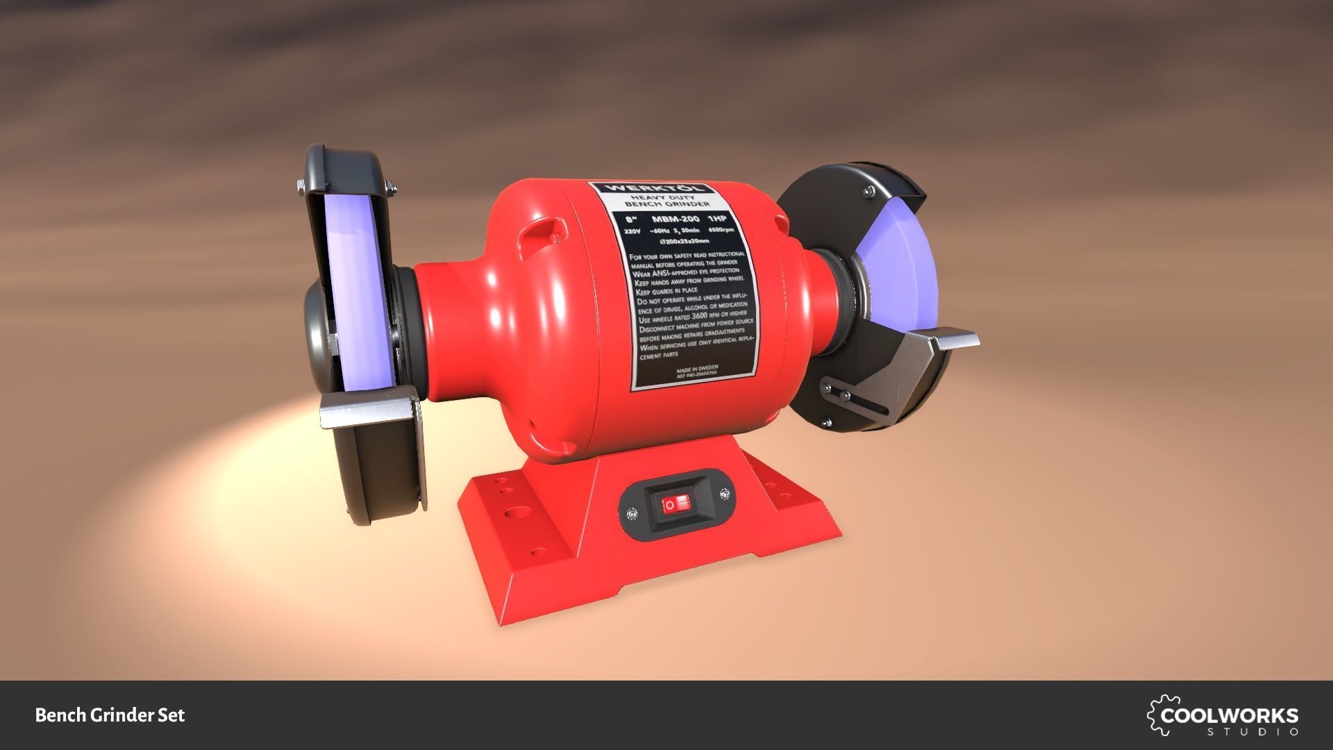 3D model Bench Grinder Set VR / AR / low-poly | CGTrader
