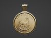 1oz gold south african krugerrand bezel frame mount 3D model 3D ...