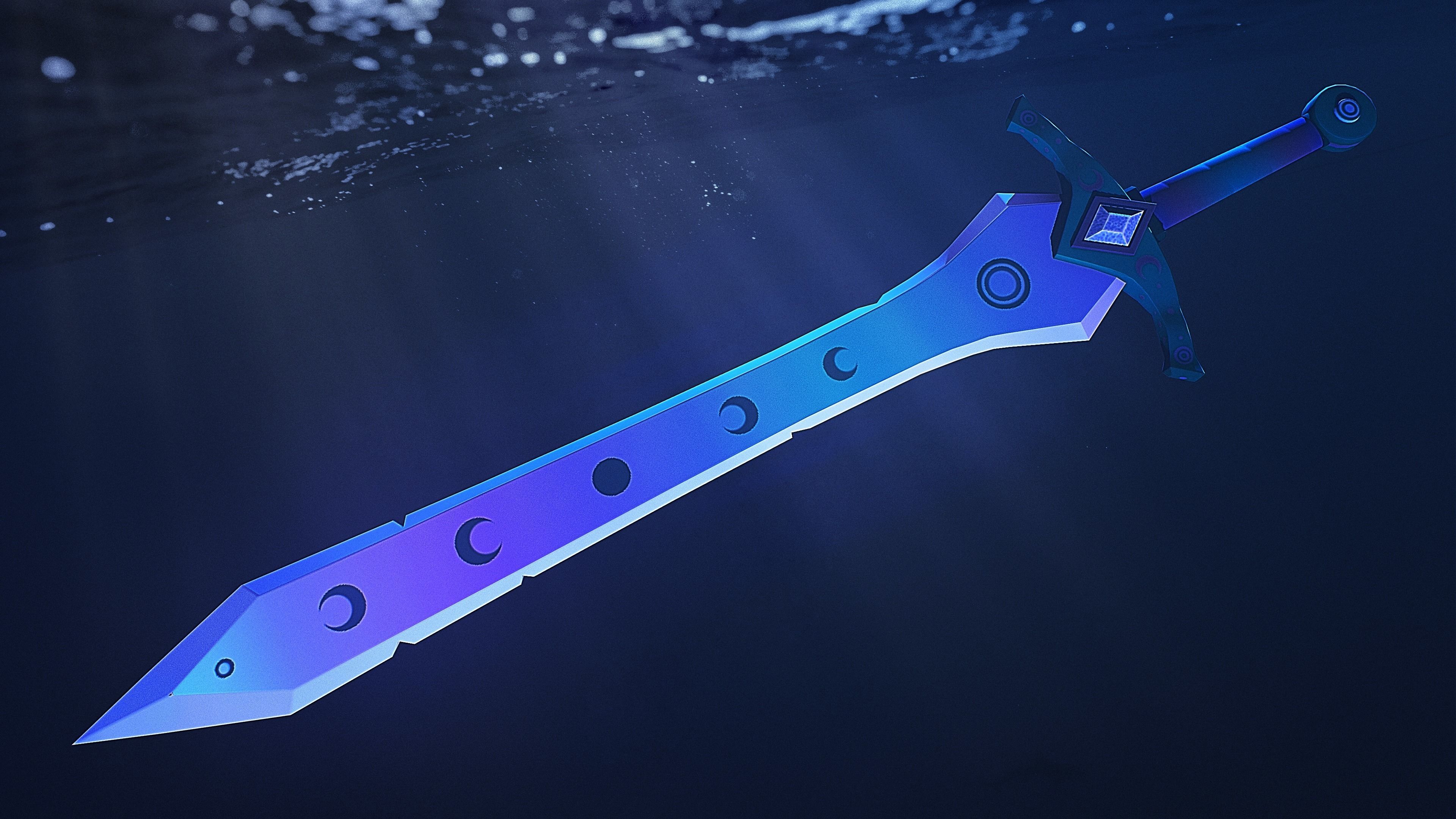 3D model moon great sword VR / AR / low-poly | CGTrader