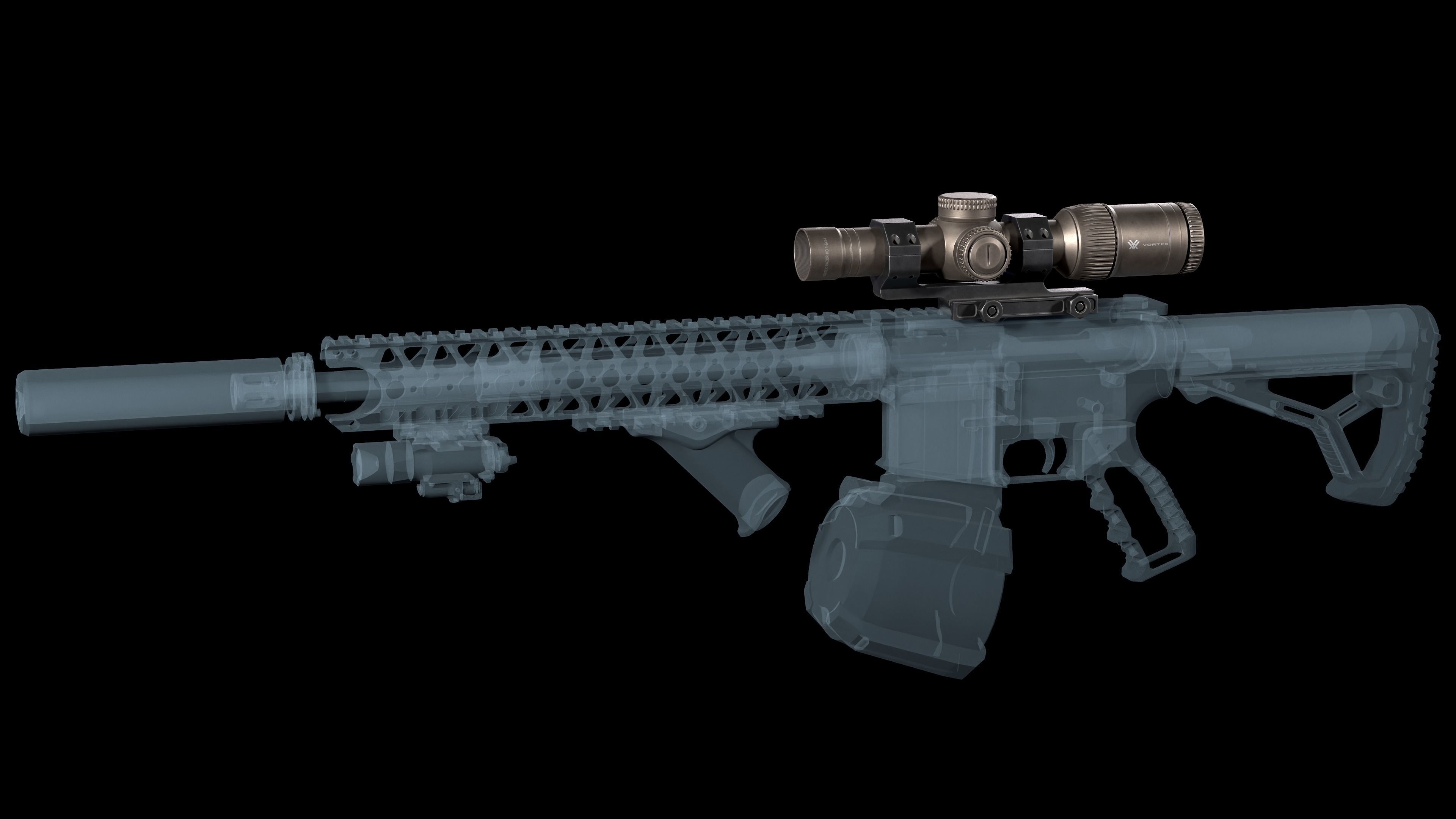 3D model RIFLE SCOPE VORTEX RAZOR HD GEN II E VR / AR / low-poly | CGTrader