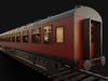 3D model Rail train wagon compartment coach interior hogwarts express ...