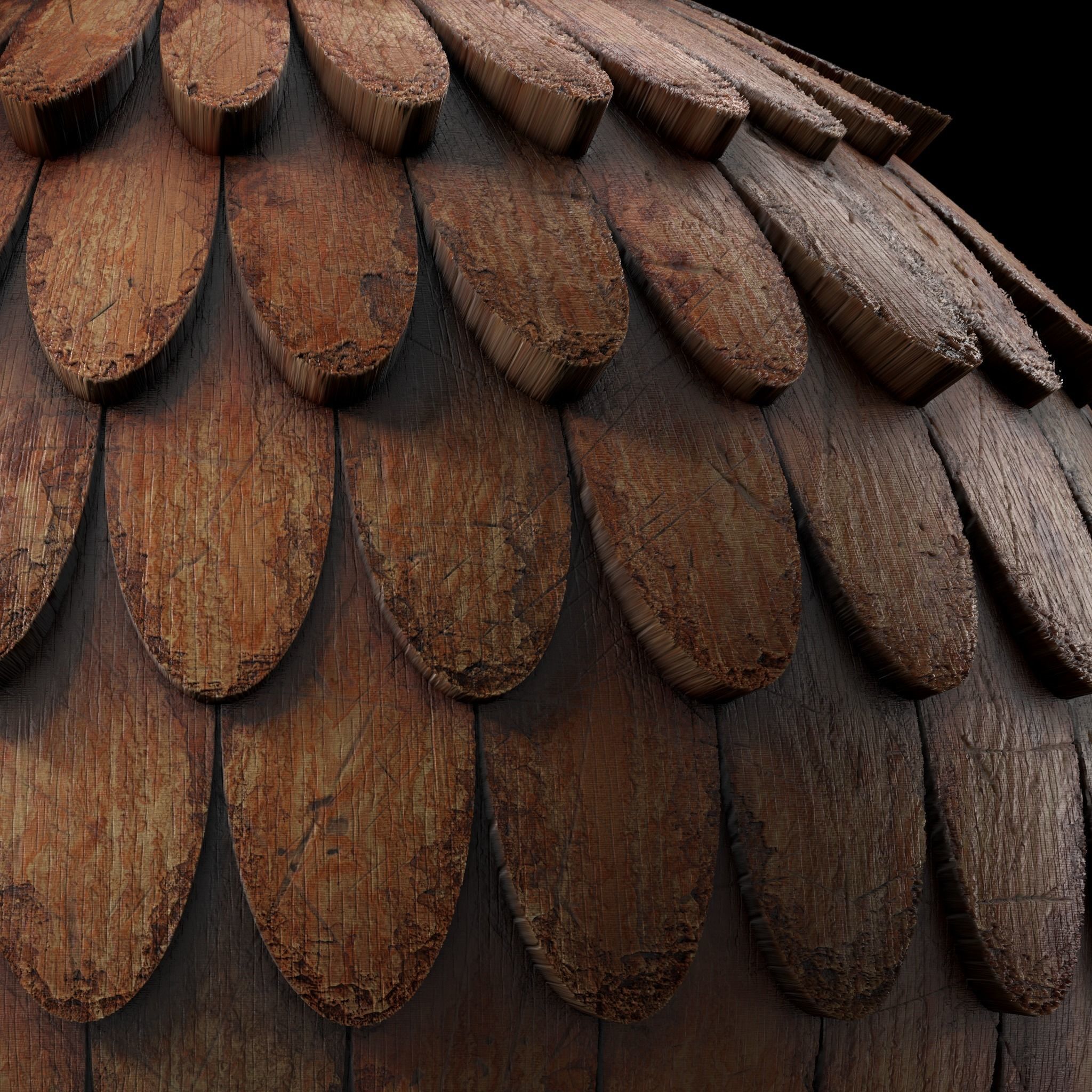 Texture Roof Tile Materials 88- Wooden Roofing By Sbsar Seamless Pbr VR ...